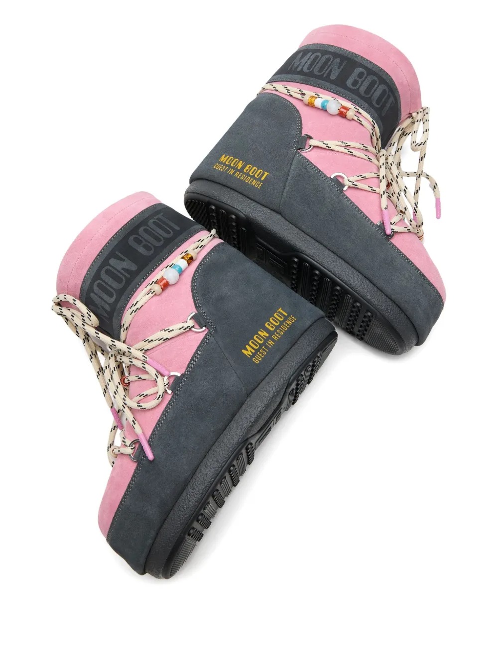 stivali icon low suede beads donna grigi e rosa - MOON BOOT - d — 2