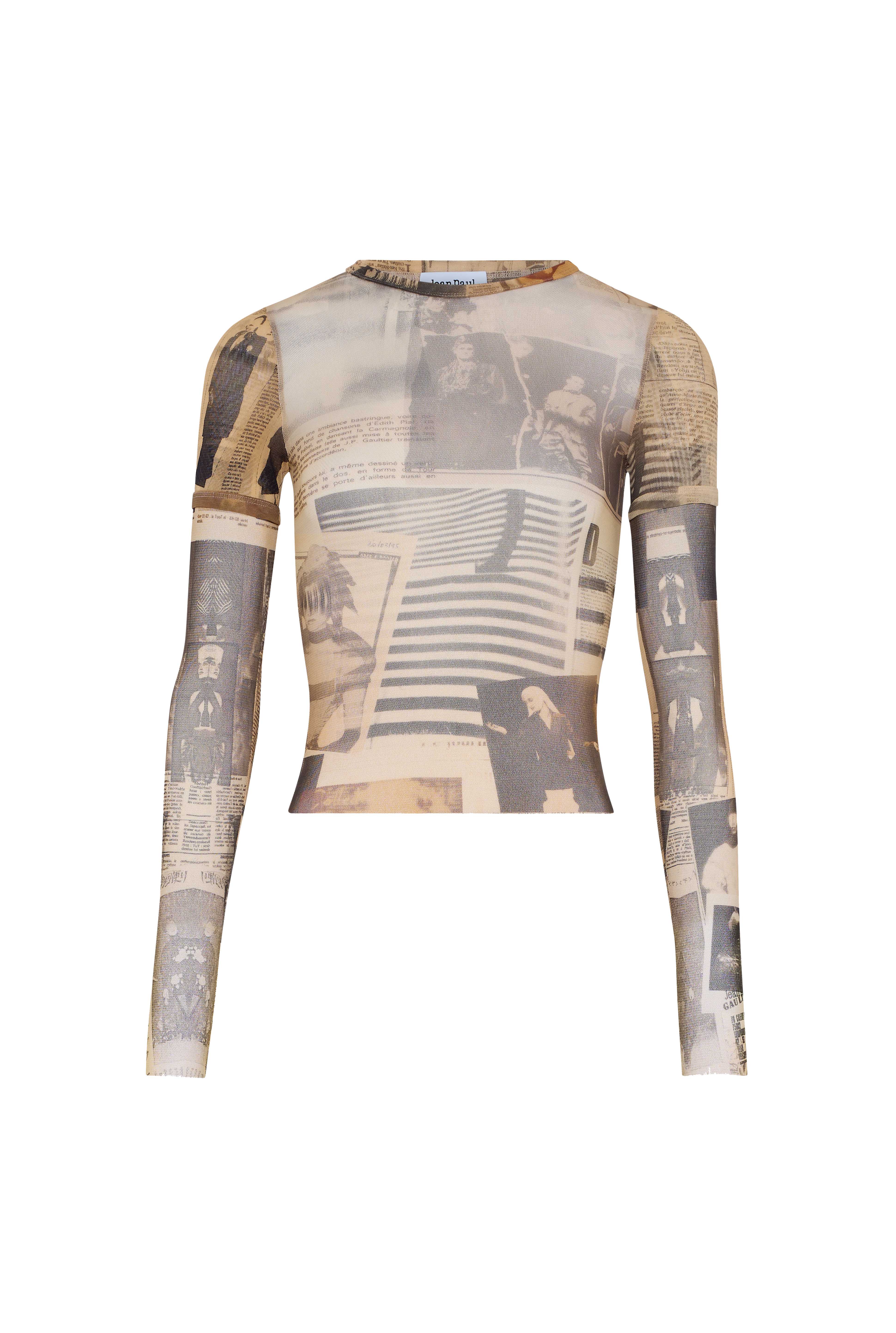 tee journal dponna ecru grigia e rossa - JEAN PAUL GAULTIER - d — 2