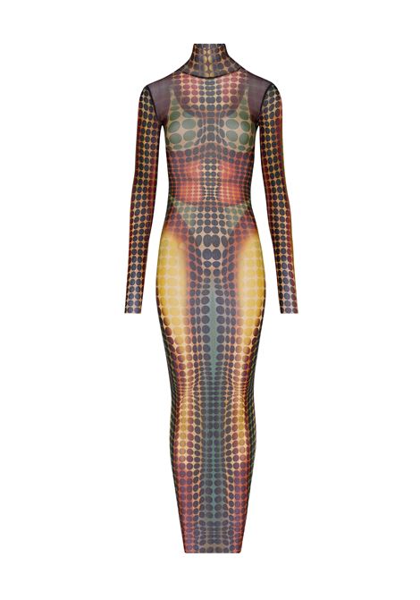 abito corto python donna nero e marrone - JEAN PAUL GAULTIER - d — 2